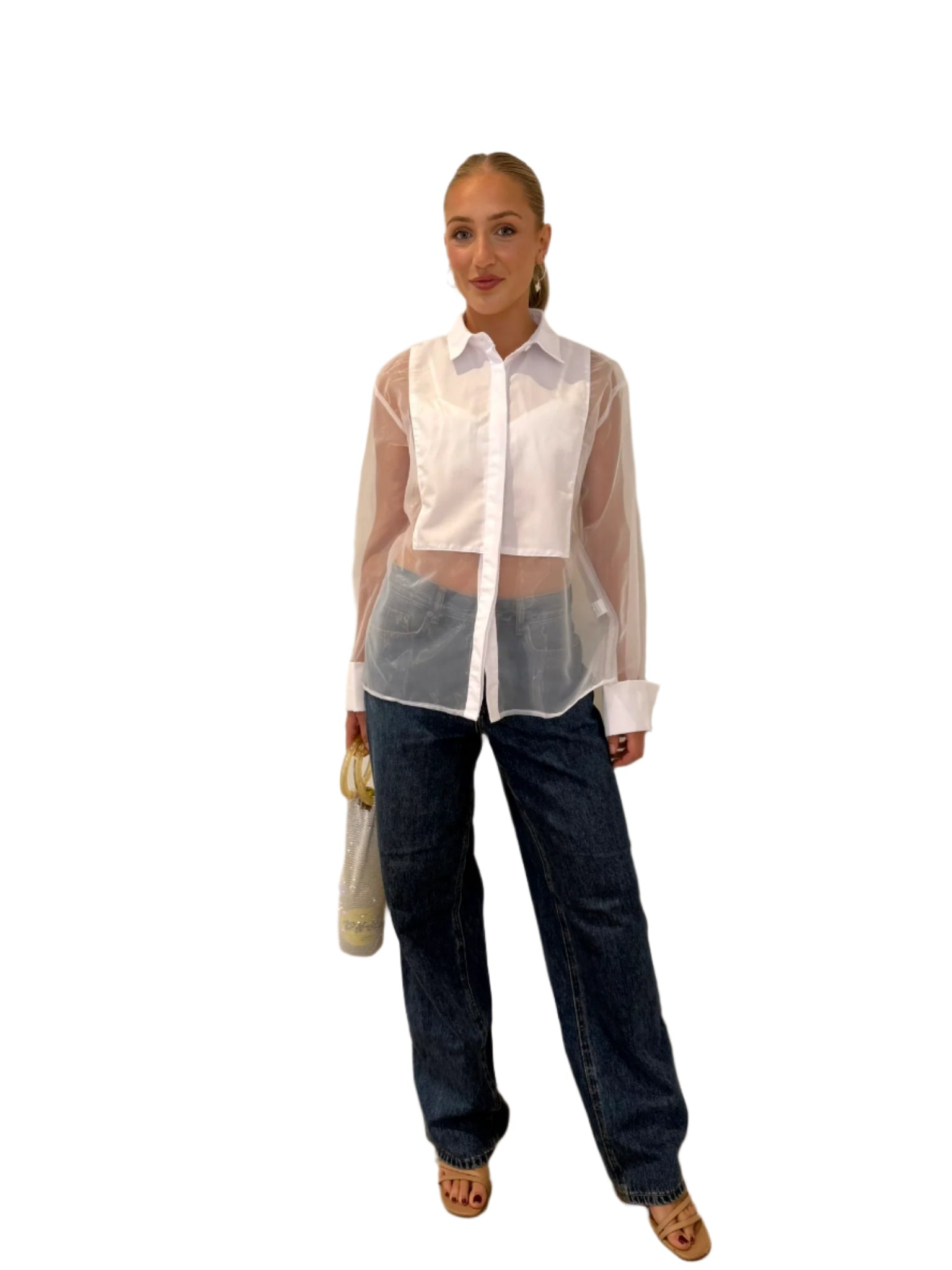 Skyline Sheer Shirt in white – Dear Manhattan